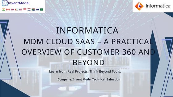 Informatica Cloud Data Quality (CDQ) Full Course Overview by InventModel | PDF