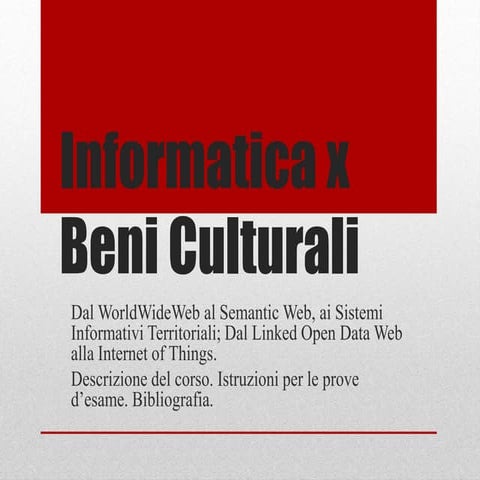 Informatica umanistica 2016 | ODP