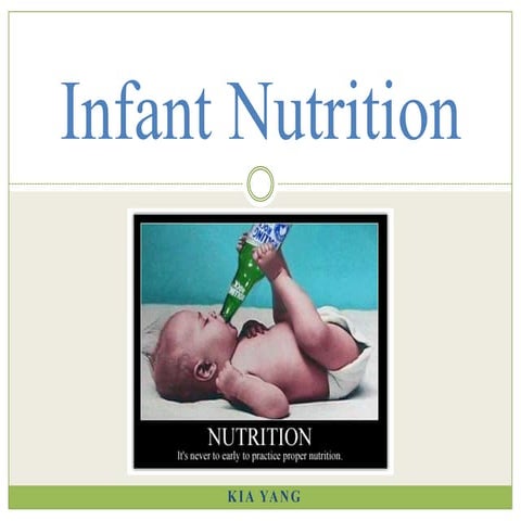 Informatics infant nutrition | PPTX