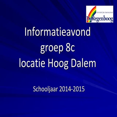 Informatieavond groep 8 | PPT