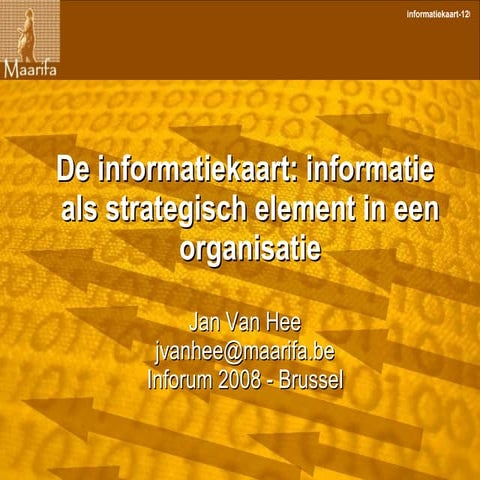 De informatiekaart: informatie als strategisch element in een ...