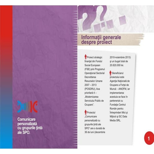 Informatii generale despre proiect | PPT