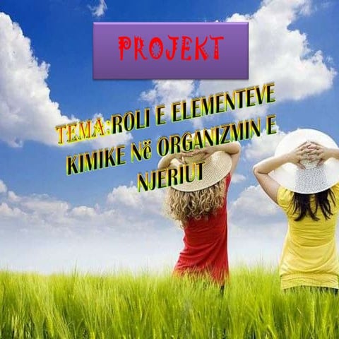 elementet kimike ne organizmin e njeriut | PPTX