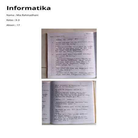 Informatika kelas 10 halaman 116-117-118 | PDF