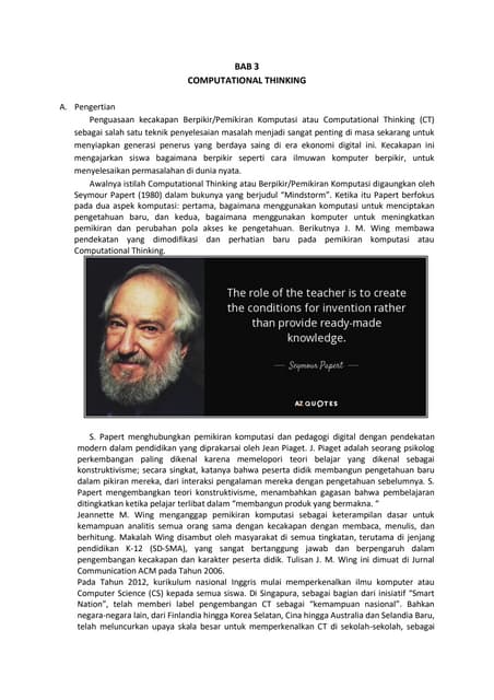 Berpikir komputasional Kelas 7 | PDF