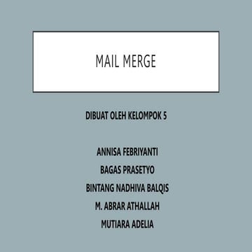 Mail merge | PPTX