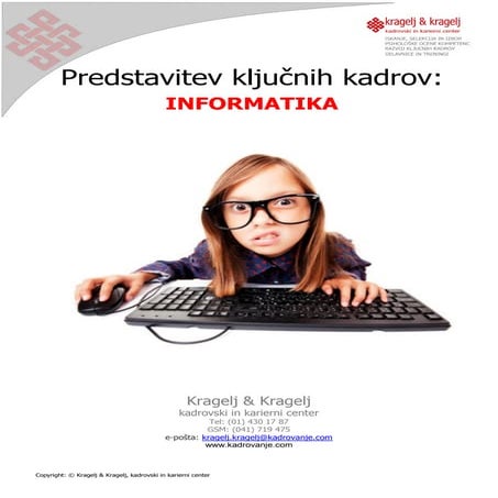 Profili ključnih kadrov: INFORMATIKA | PDF