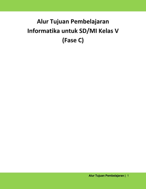 PERANGKAT PEMBELAJARAN CP ATP INFORMATIKA XI | PDF