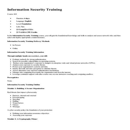 information-security-training.pdf | Internet Safety | Parenting