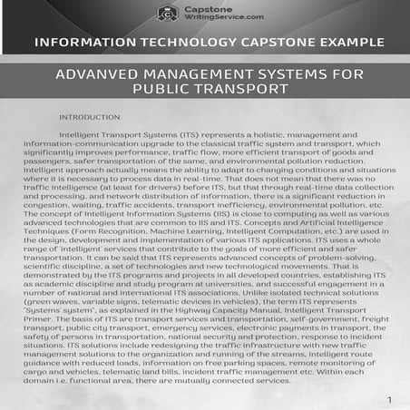 Information Technology Capstone Project Examples | PDF
