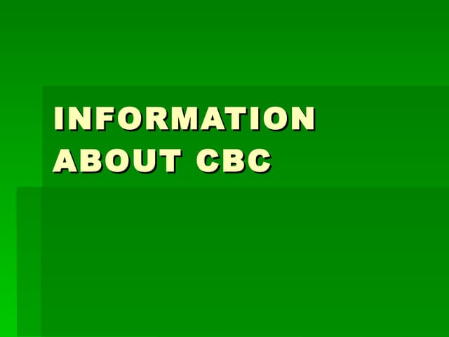 CBC interpretation | PPTX