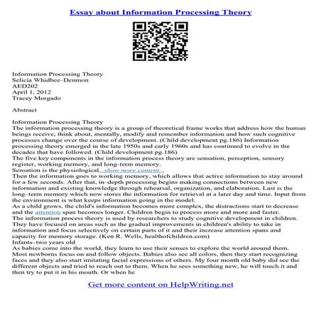 Information About Essay | PDF