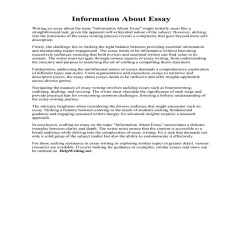 Inductive Essay Examples | PDF