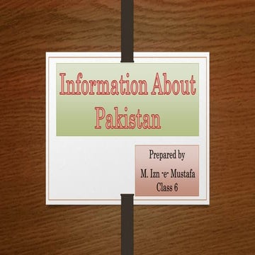 Information about Pakistan | PPTX