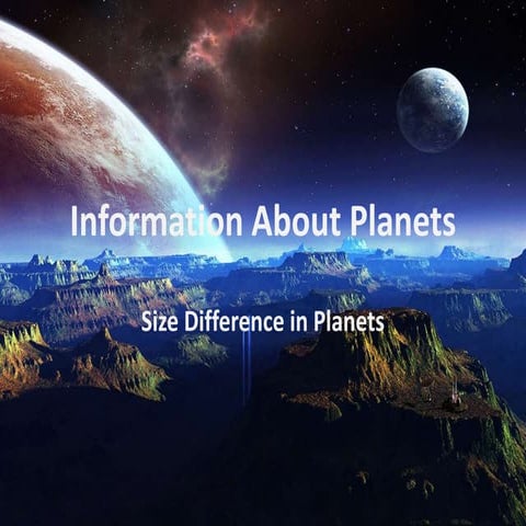 Information about Planets | PPSX | Space and Astronomy | Science