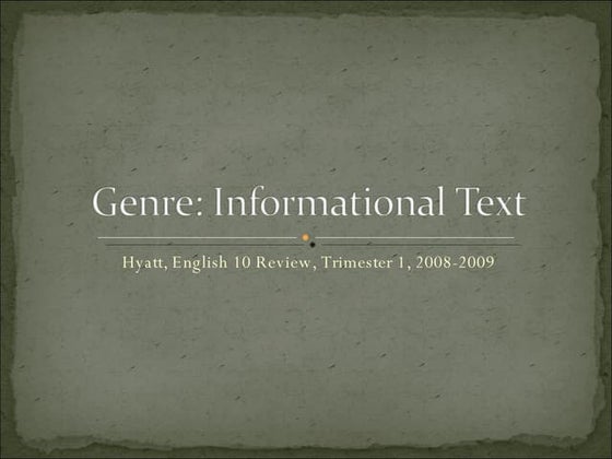Different types of informational text | PPT