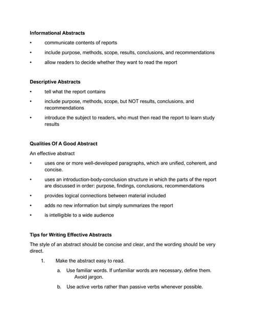 Abstract writing | PPT