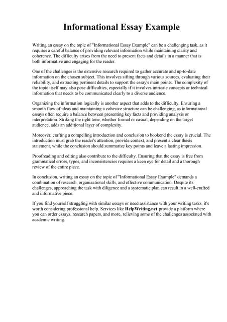 Factual Essay Sample.pdf | Educational Assessment | Education