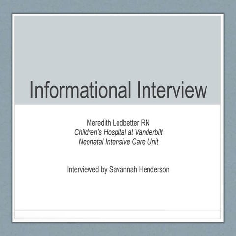Informational interview | PPTX