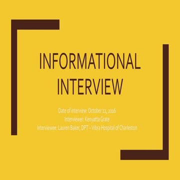 Informational interview | PPTX