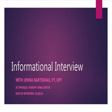 Informational interview | PPTX