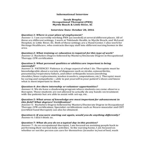 Informational interview (2) | DOCX