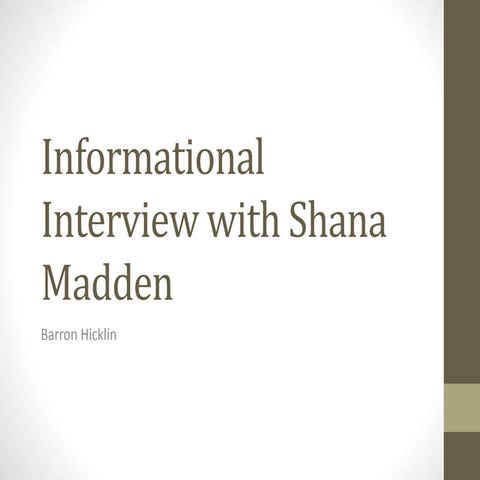 Informational interview ppt | PPT