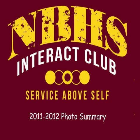NBHS Interact Club 2011 - 2012 Photo Summary | PPTX