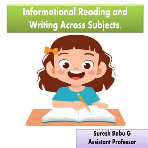 Informational Reading and Writing Across Subjects - LAC | PPTX