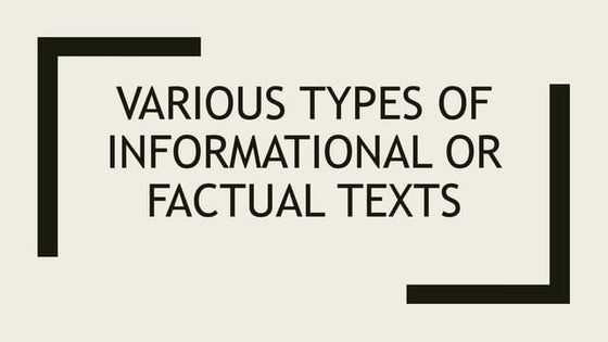 Different types of informational text | PPTX