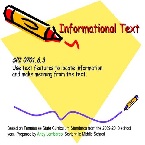 Informational text featuresppt | PPT