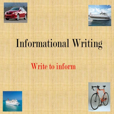 Informational writing | PPTX