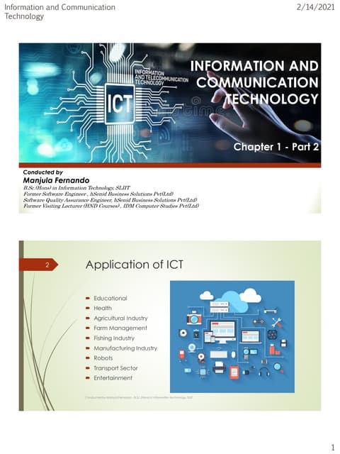 Applications of ICT | PPTX