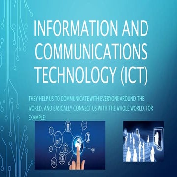 Information and communications technology (ICT) | PPT