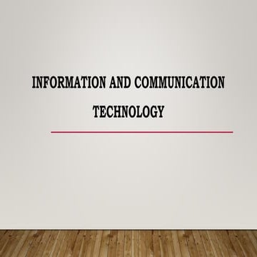 INFORMATION AND COMMUNICATION TECHNOLOGY.pptx | Operating Systems | Computer Software and ...
