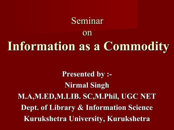 The Information Economy | PPT
