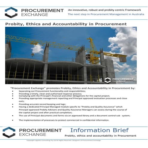 Procurement Exchange - Procurement compliance probity, ethics and ...