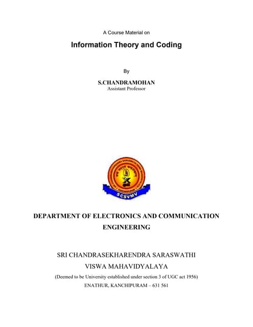 Elements of Information Theory Elements of Information Theory Elements of Information Theory | PDF