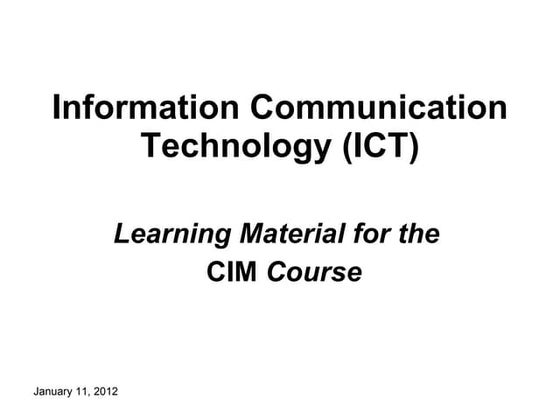 Chapter 1 Introduction To Ict Ppt