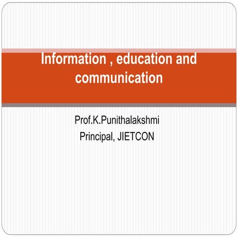 lecture 4 communication in heakth education pptx | PPTX