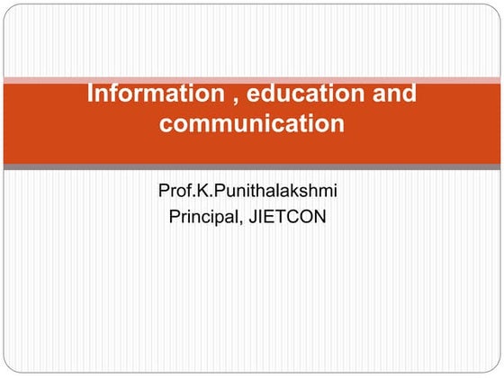Information education and communication (IEC) | PPTX | Business ...