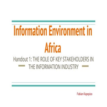 Information environment in africa | PPTX