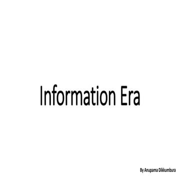 Information era | PPTX