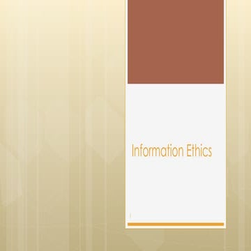 -information ethics presentation for students | PPTX
