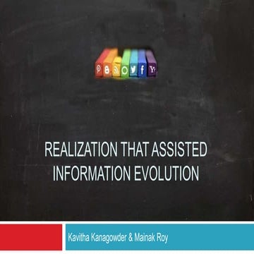 Realization That Assisted Information Evolution | PPT