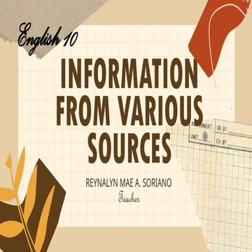 Q1, Module 1 Information from various sources.pptx