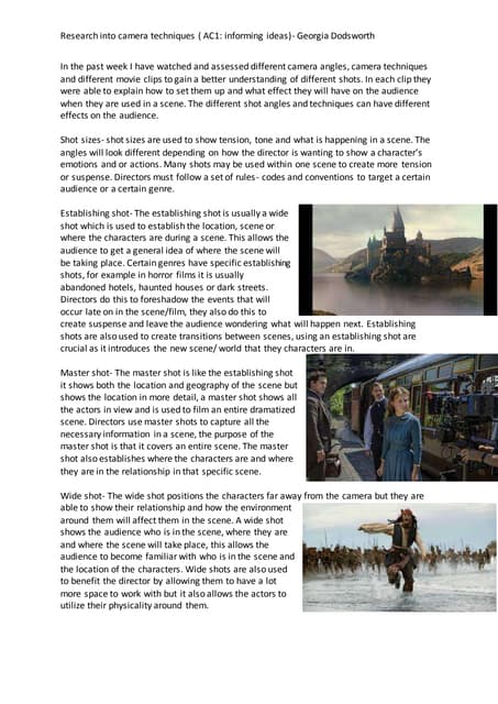 Camera Angles - GCSE Media Presentation | PPTX