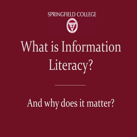 Information literacy 2 | PPTX