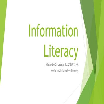 Information Literacy 1 Empowerment ICT | PPT