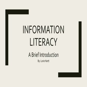 Information literacy slide share | PPTX